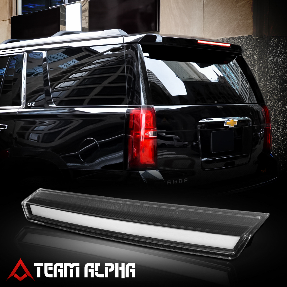 Fits 2015-2020 Suburban/Tahoe Black/Clear {LED BAR} Rear Third 3rd ...